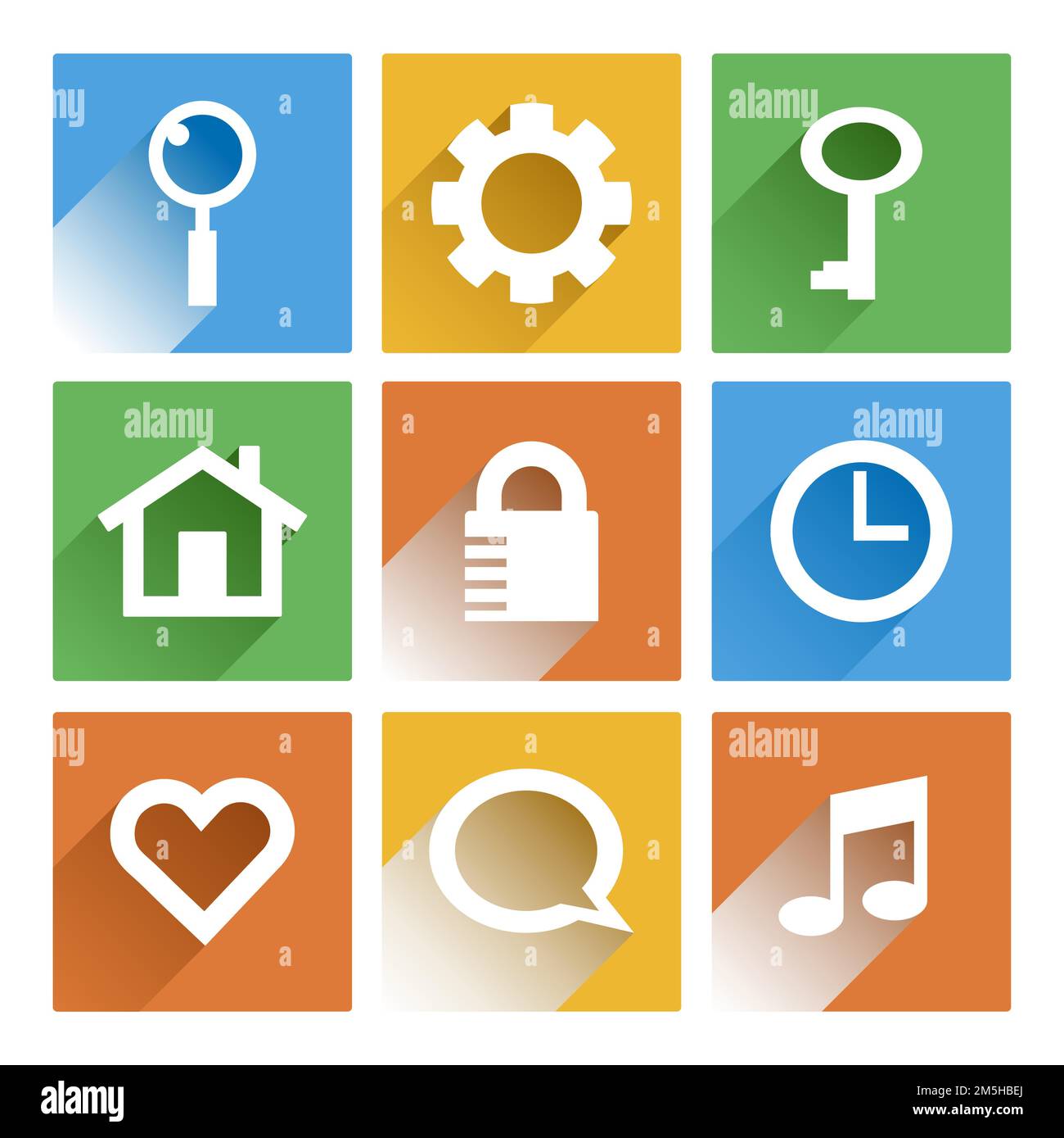 Flat icon web mobile vector set Stock Vector Image & Art - Alamy