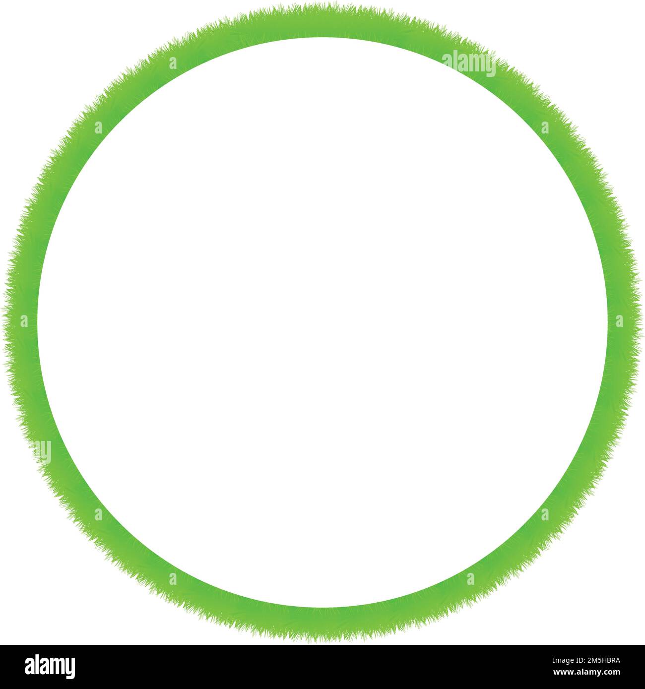 Circle Frame Made Of Grass Isolated On White Fresh Spring Summer Green Grass Border For Your