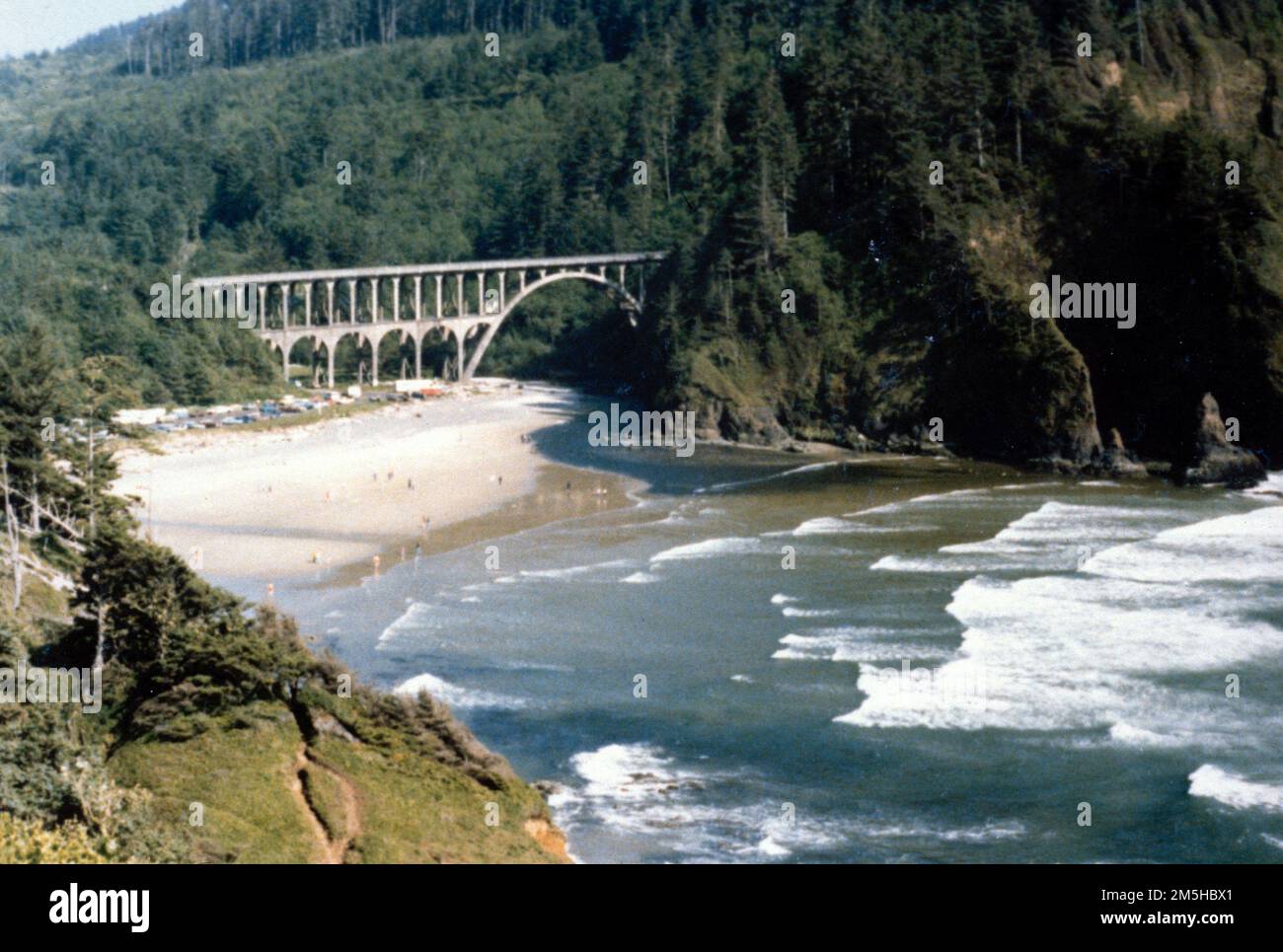 Pacific Coast Scenic Byway - Oregon - Cape Creek Bridge. The Cape Creek ...