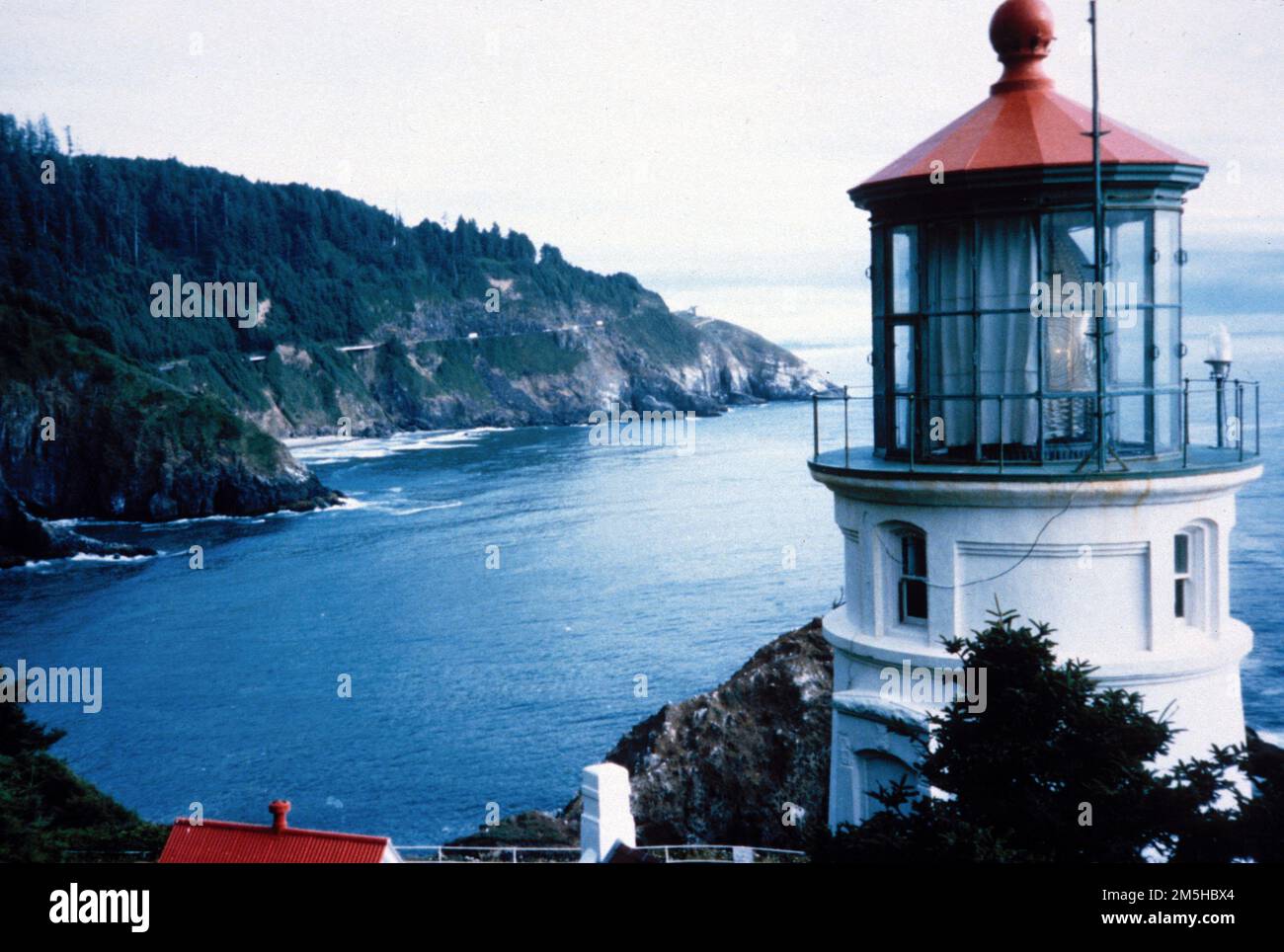 Pacific Coast Scenic Byway - Oregon - Heceta Head Lighthouse. Deep blue ...