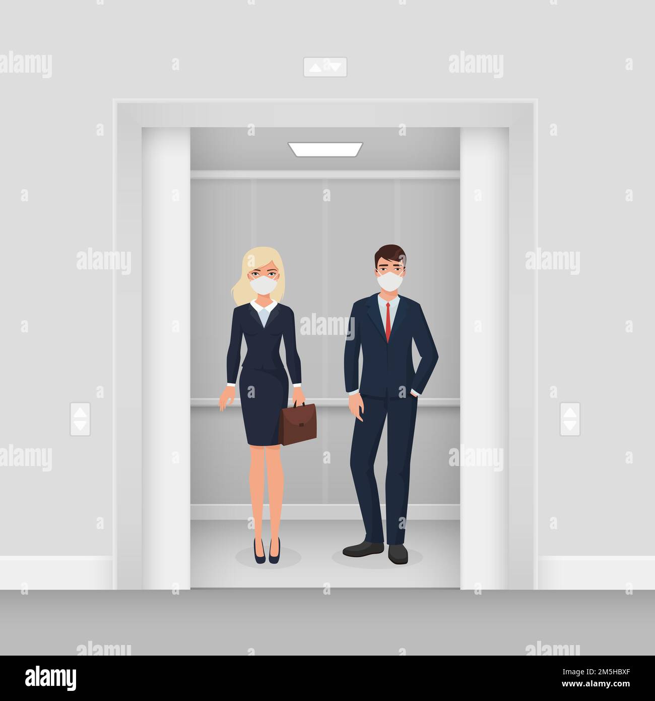 Front view two business Stock Vector Images - Alamy