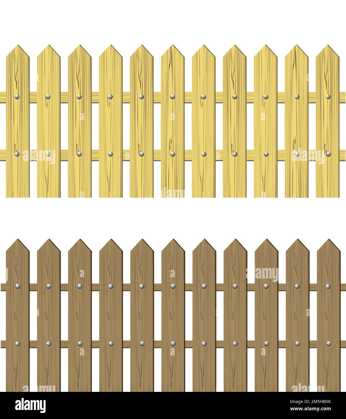 Wooden fence vector illustration Stock Vector Image & Art - Alamy