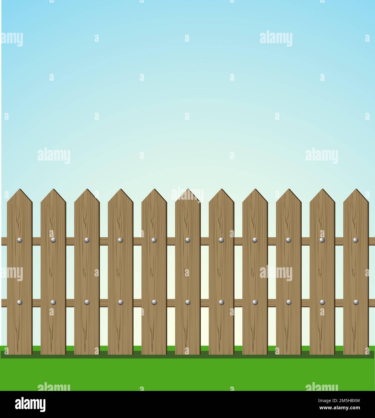 Wooden fence vector illustration Stock Vector Image & Art - Alamy