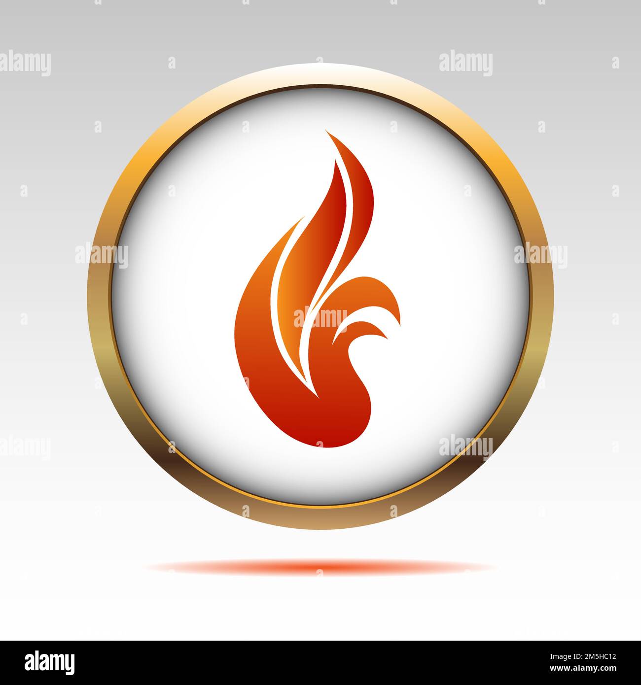 Symbols red fire on white background vector Stock Vector Image & Art ...