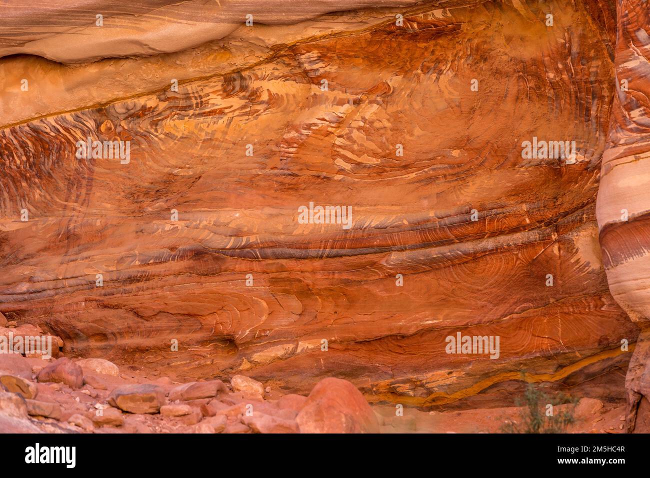 Multi-colored sandstone rock and mineral layers in ancient tombs of ...