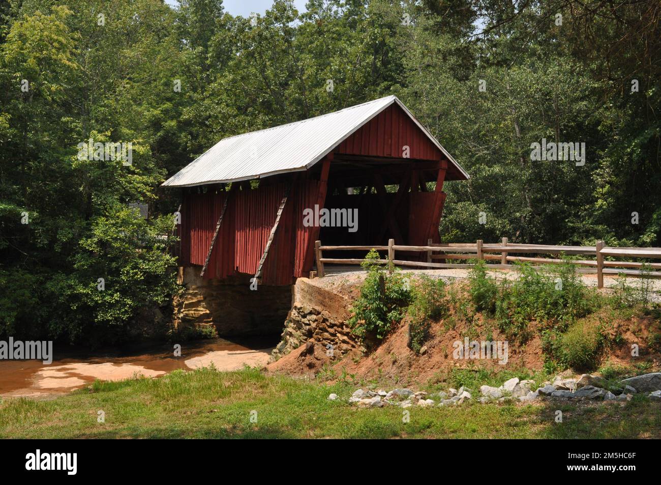 Cherokee Foothills Scenic Highway - Campbell's Covered Bridge in Summer ...