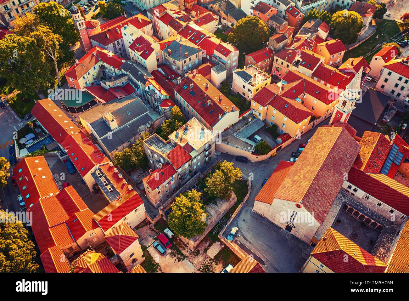 Top view of the Zadar, Croatia Stock Photo - Alamy