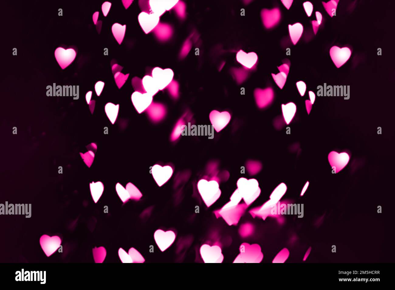 Blurry lights on a dark background. Festive bokeh background in the ...