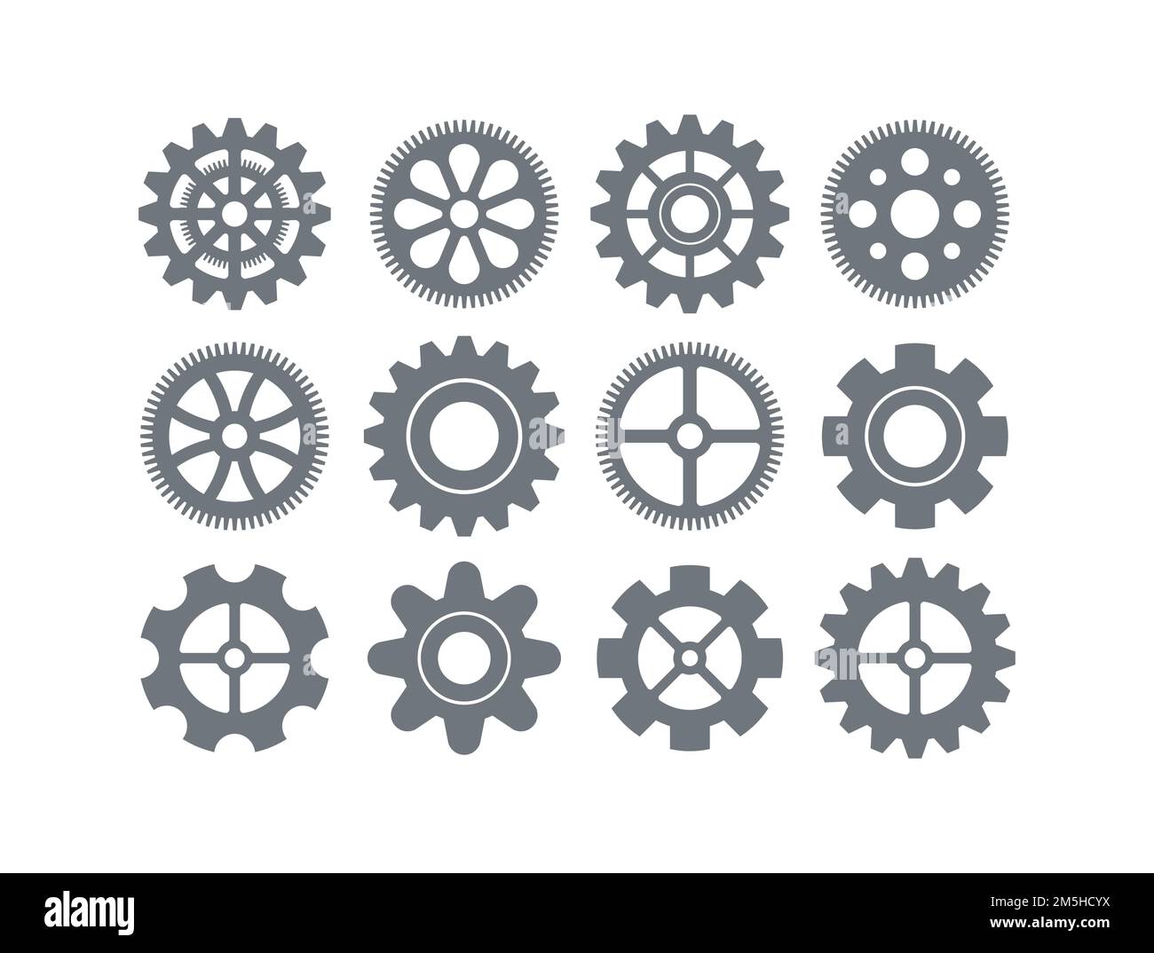 gear icon vector set Stock Vector Image & Art - Alamy