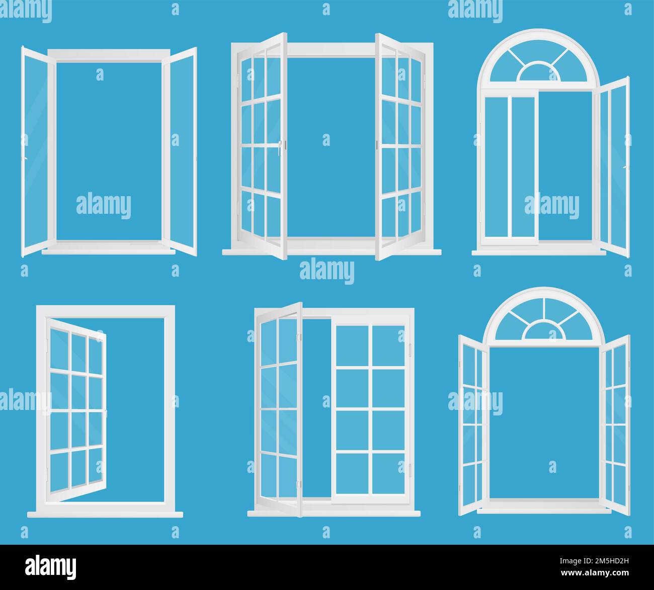 Aluminum frame windows Stock Vector Images - Alamy