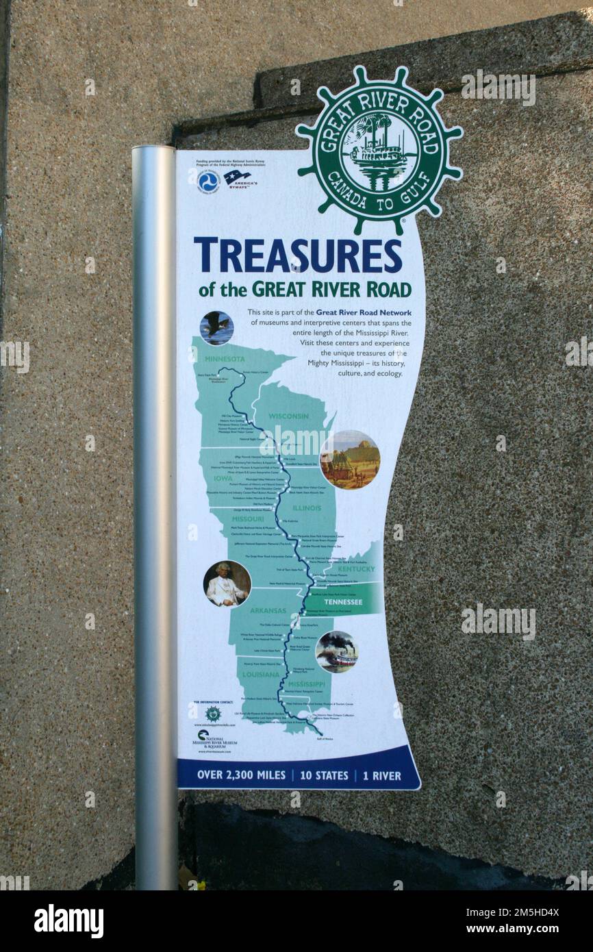 Great River Road - Chucalissa Great River Road Sign. The "Treasures of ...