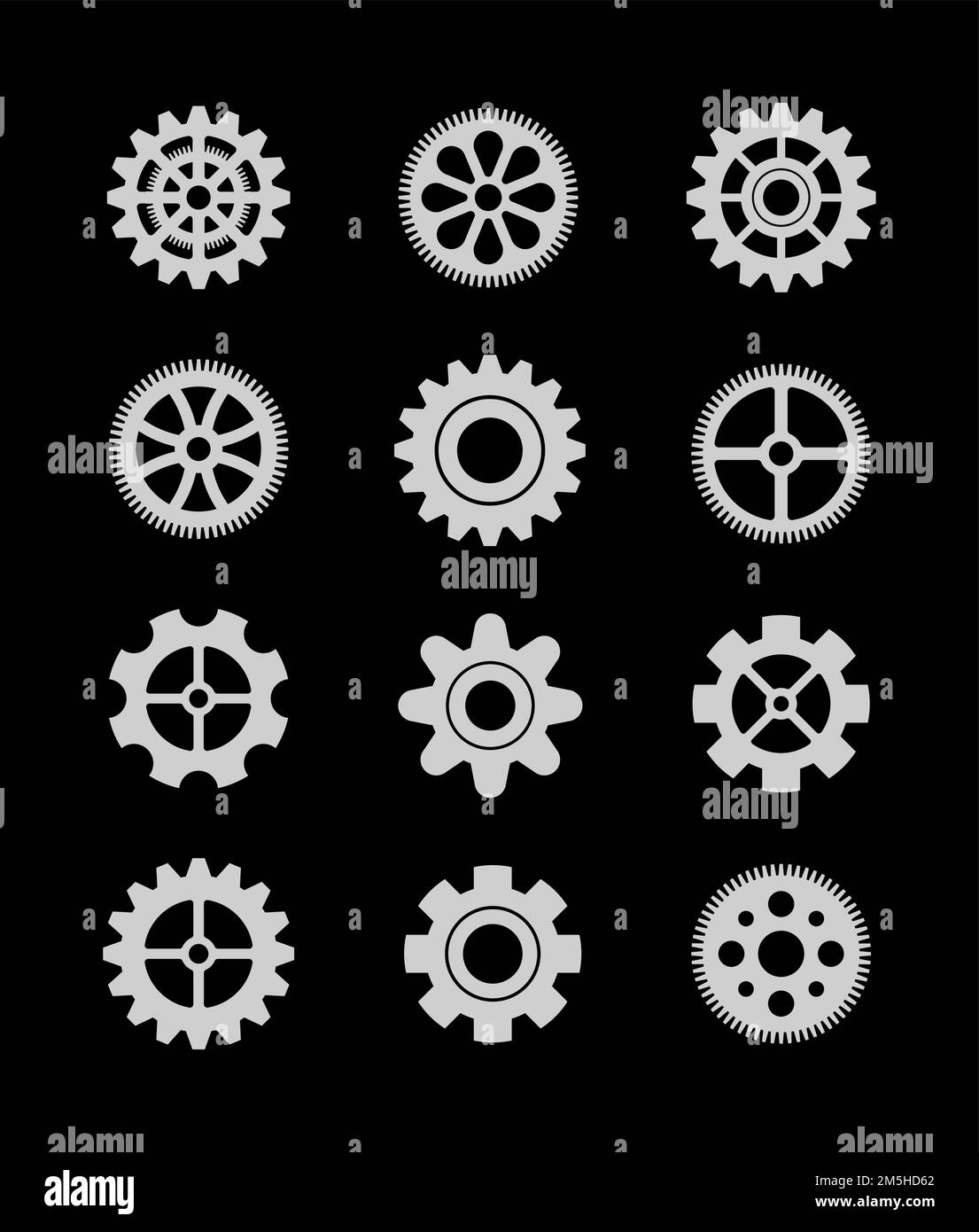 gear icon vector set Stock Vector Image & Art - Alamy