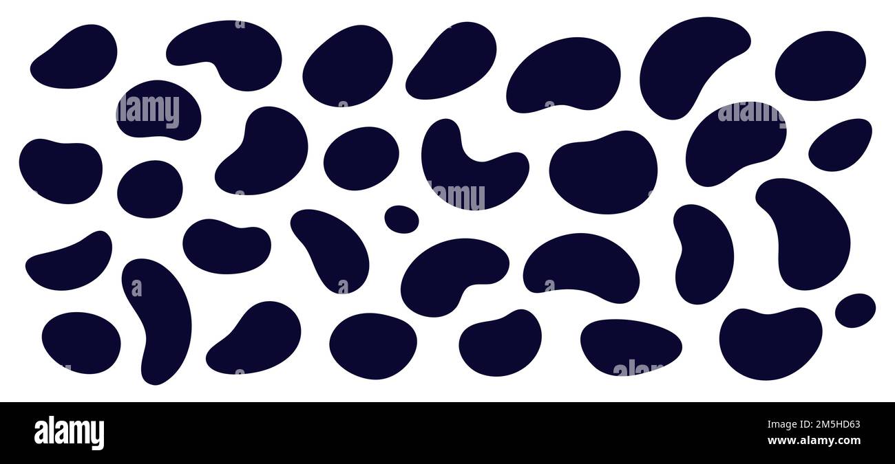 Set of abstract irregular dynamic form. Organic amoeba blobs shapes ...
