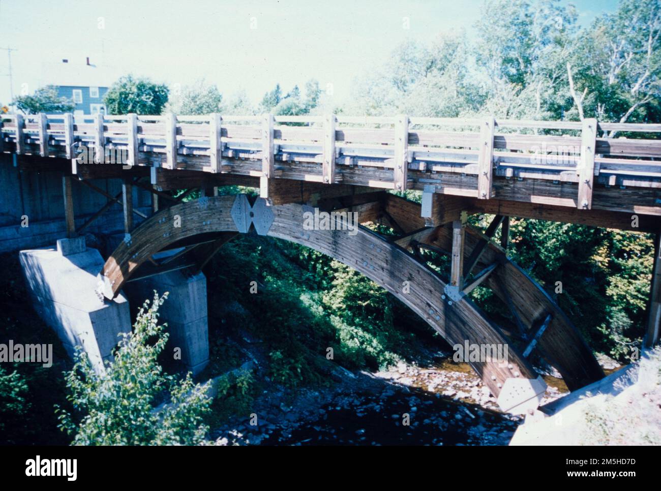 Copper Country Trail - Eagle River. This wooden Bridge spans the Eagle ...