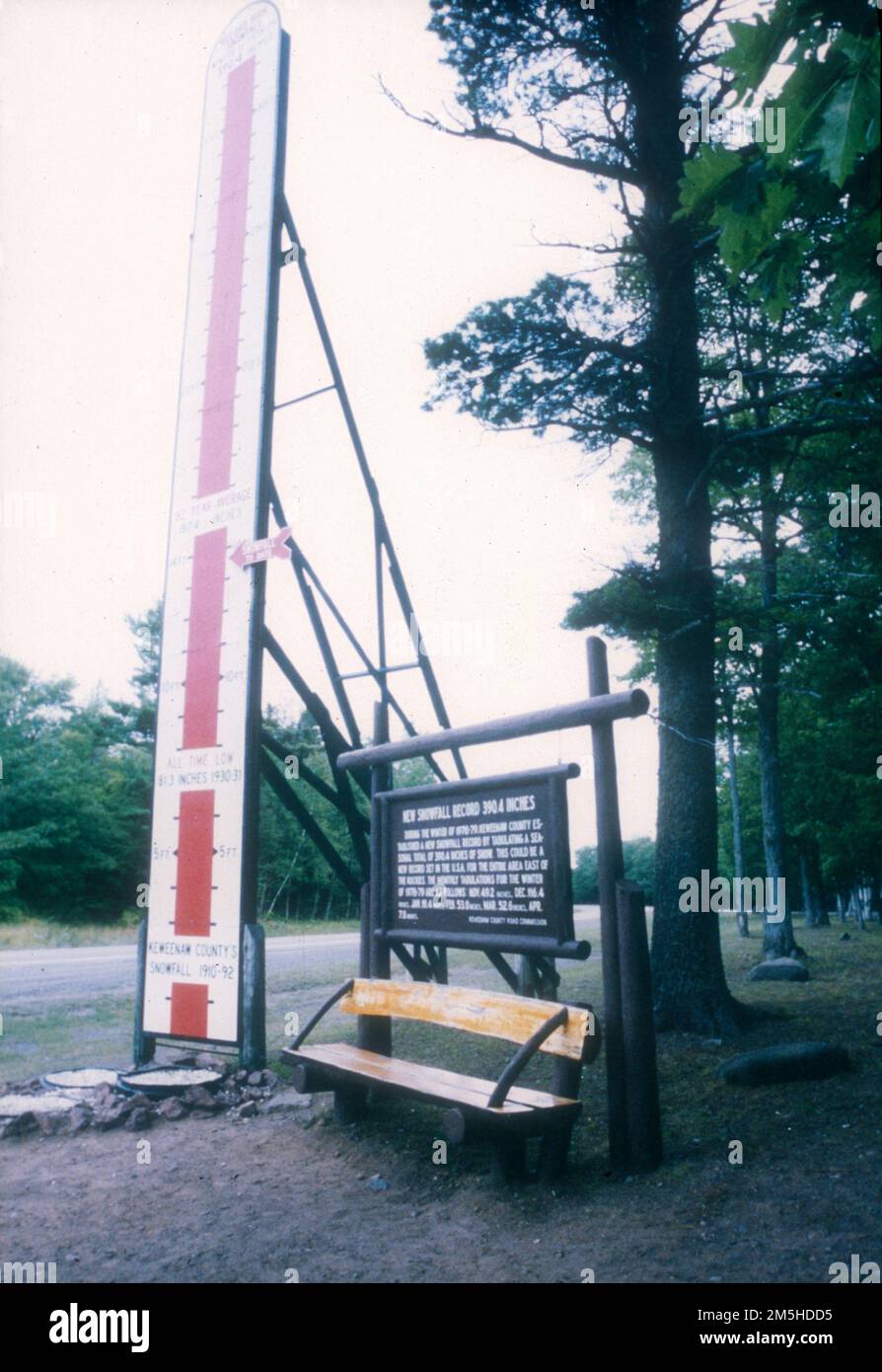 Copper Country Trail - Snow Chart. Copper Country snow chart. Location ...