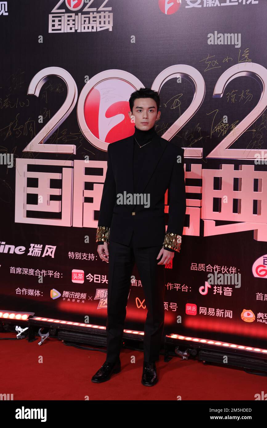 Chinese actor Leo Wu attended the 2022 China TV Drama Awards in Wuxi ...
