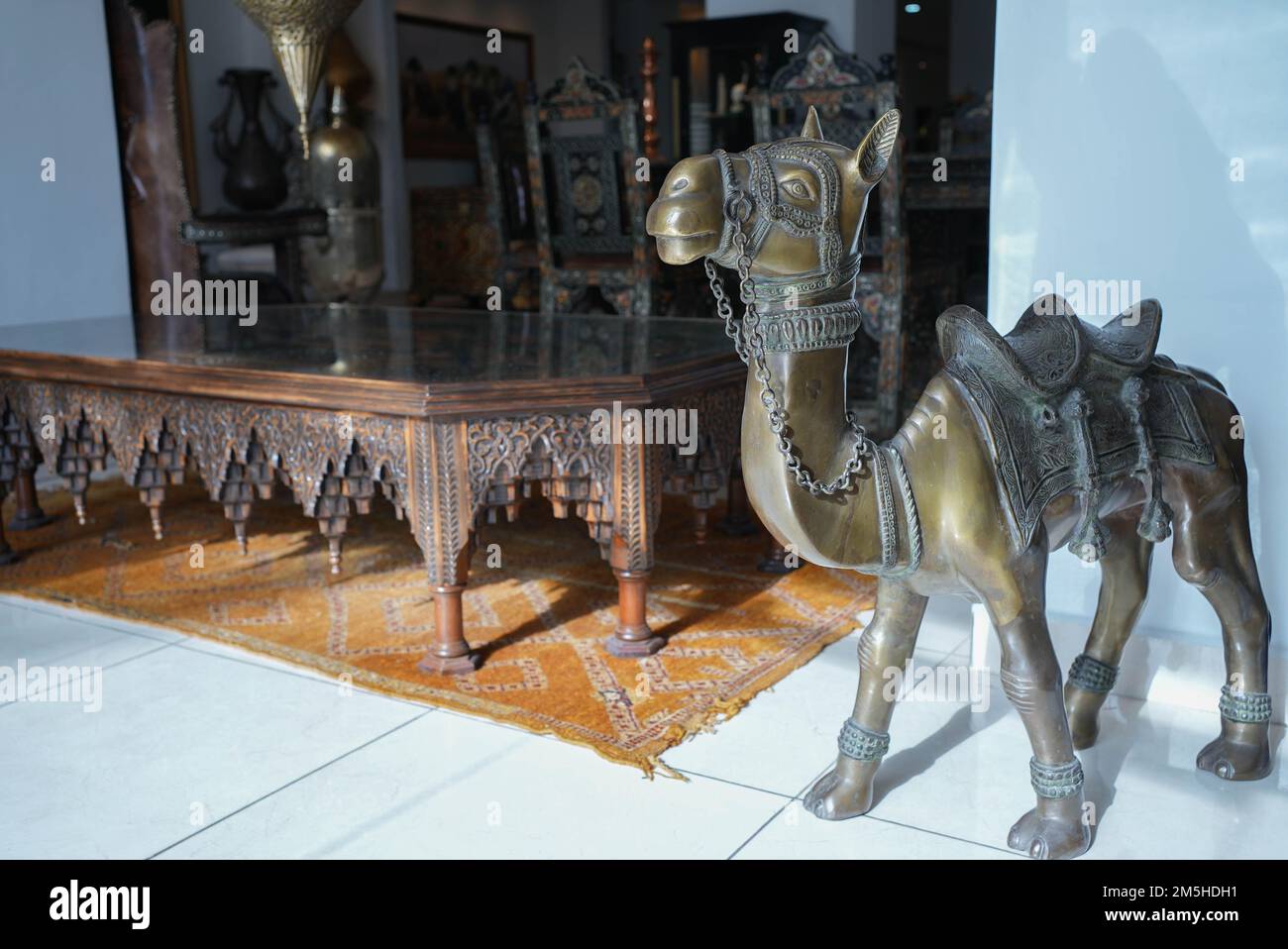 Arabic bronze art relic camel statue Stock Photo - Alamy