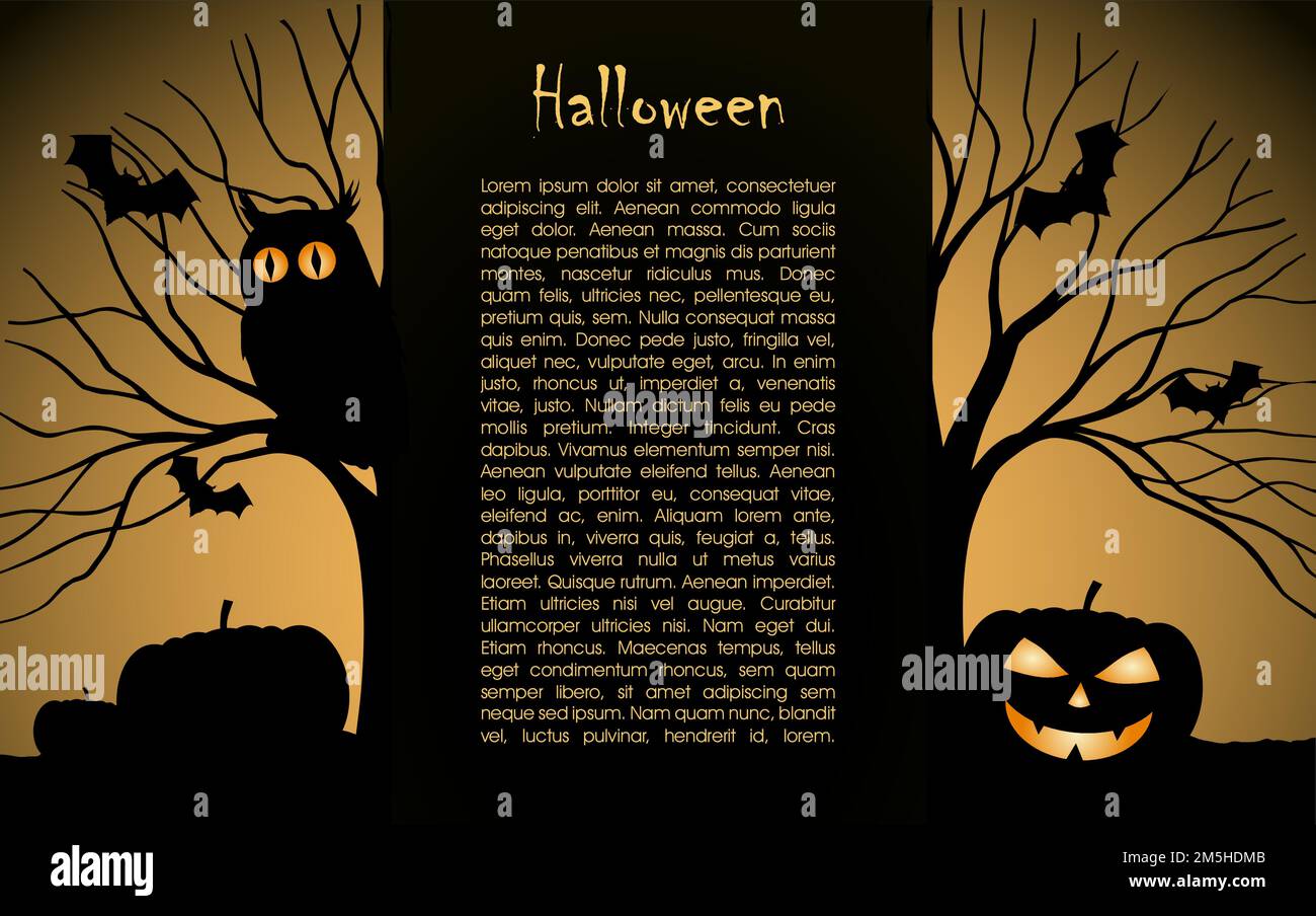 Halloween background vector design silhouette Stock Vector Image & Art ...