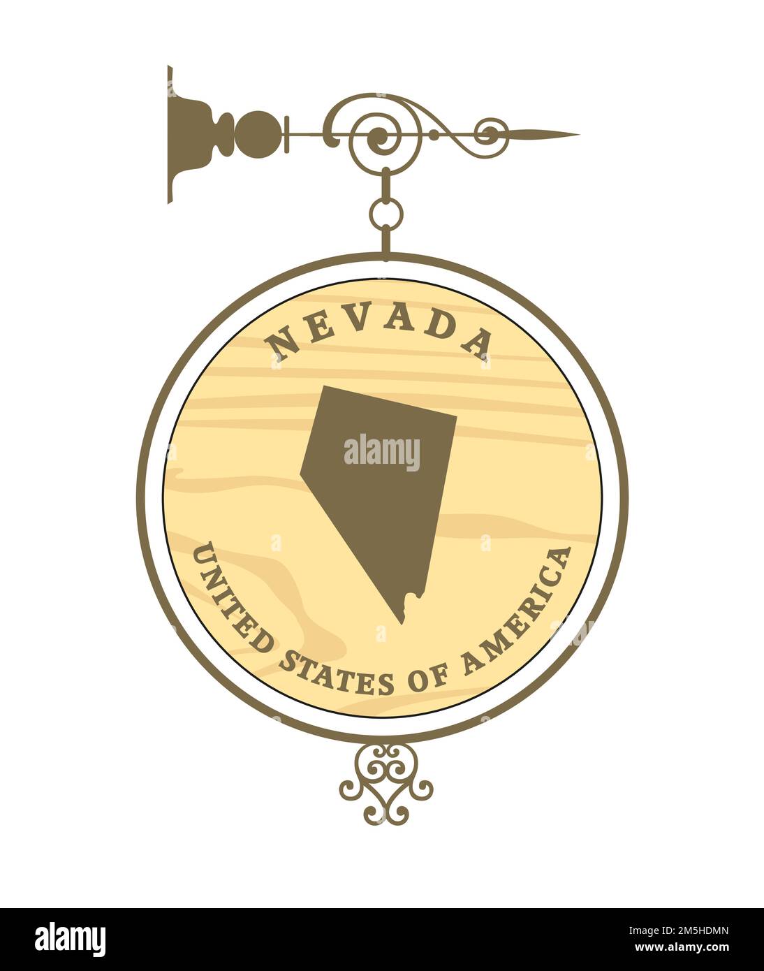 Vintage label with map of Nevada, vector Stock Vector Image & Art - Alamy
