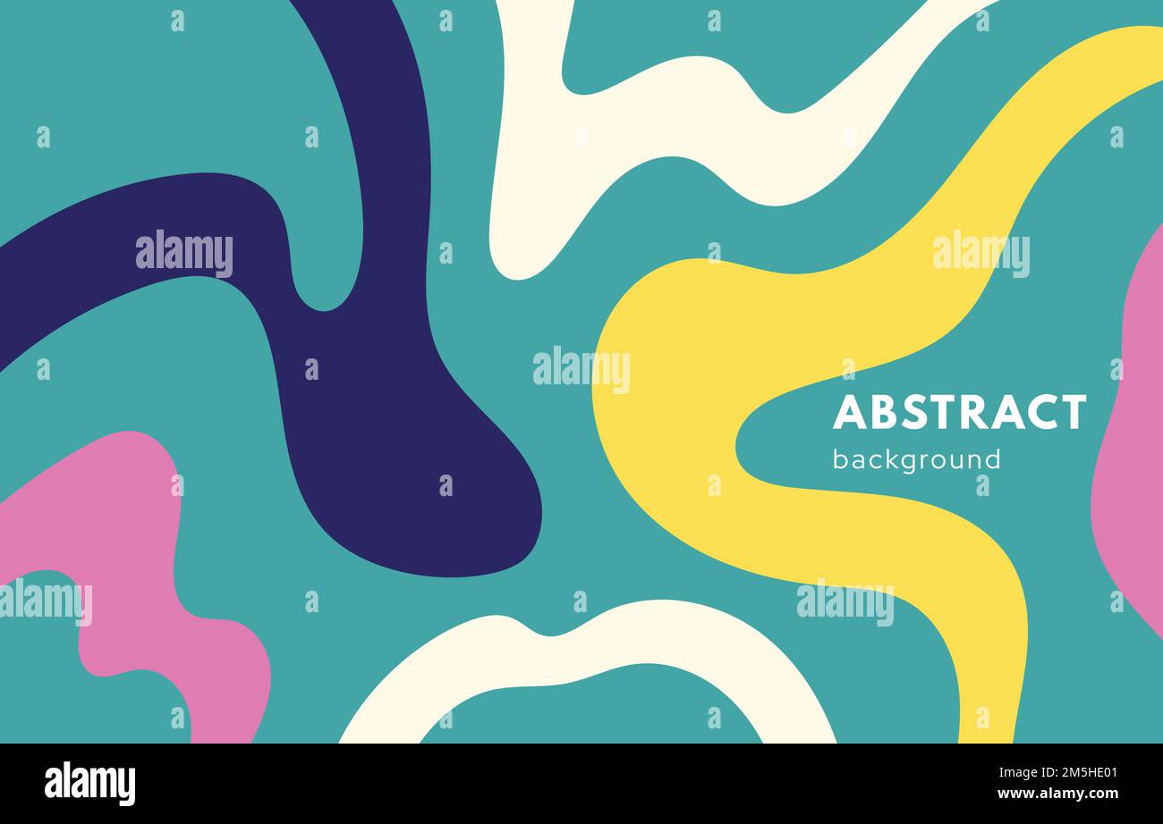 Curvy line. Organic blob pattern, fluid abstract shapes forms. Flat vector illustration Stock ...