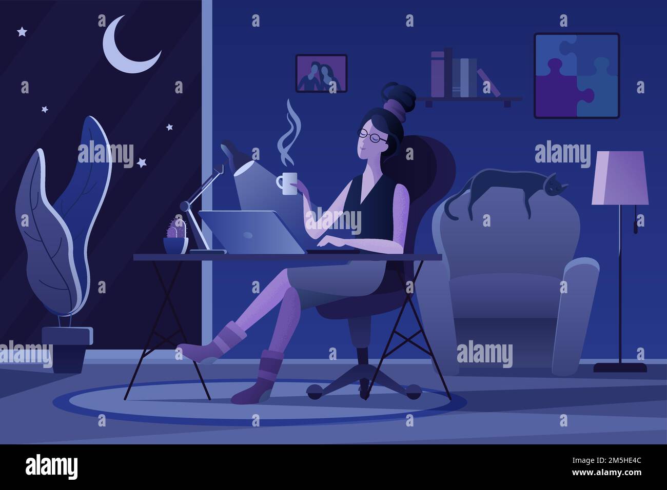 Freelancer flat vector illustration. Freelance, remote job, home office ... Freelancer flat vector illustration. Freelance, remote job, home office ...