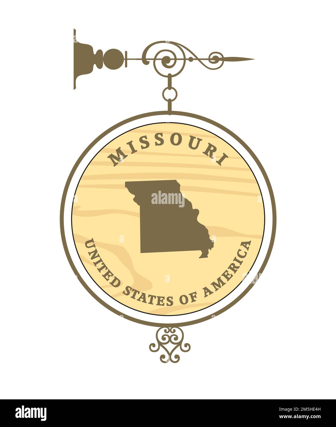 Vintage label with map of Missouri, vector Stock Vector Image & Art - Alamy