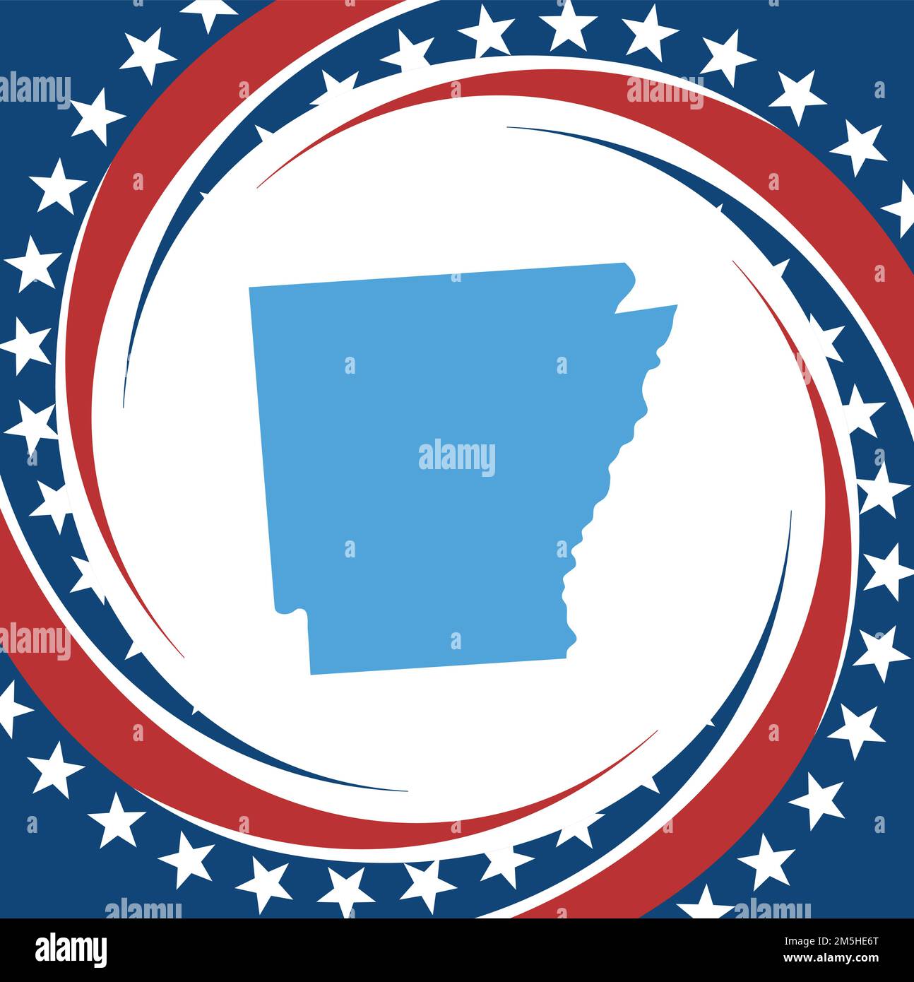 Label with map of Arkansas, vector Stock Vector Image & Art - Alamy