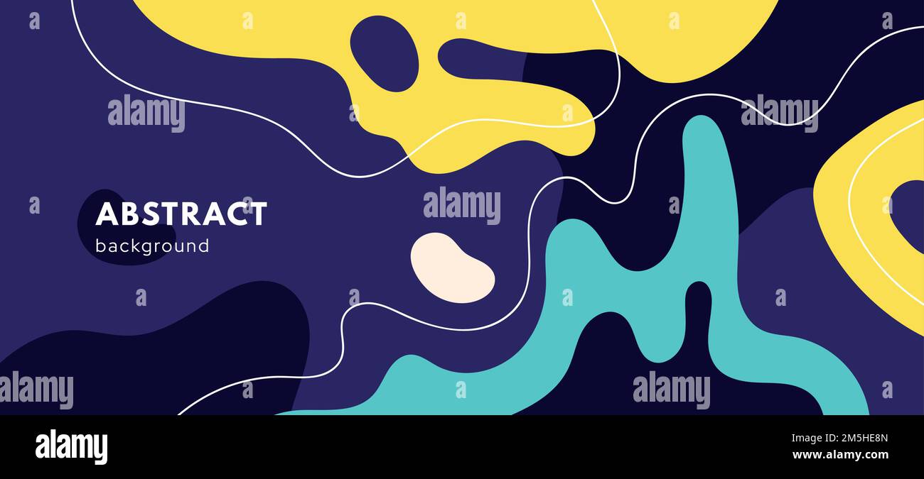 Abstract background with creative blots. Fluid dynamic splash blob ...