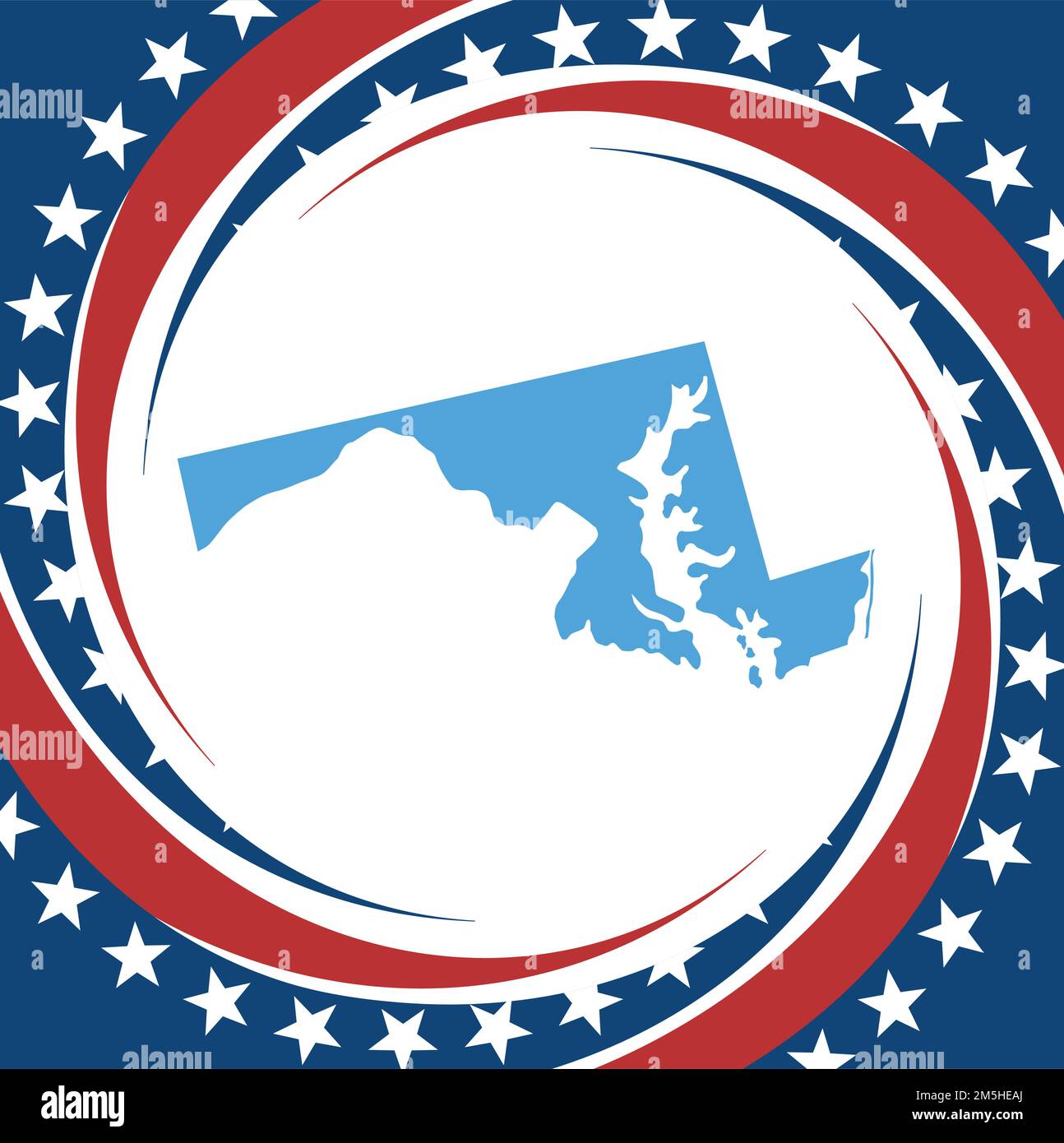 Label with map of Maryland, vector Stock Vector Image & Art - Alamy