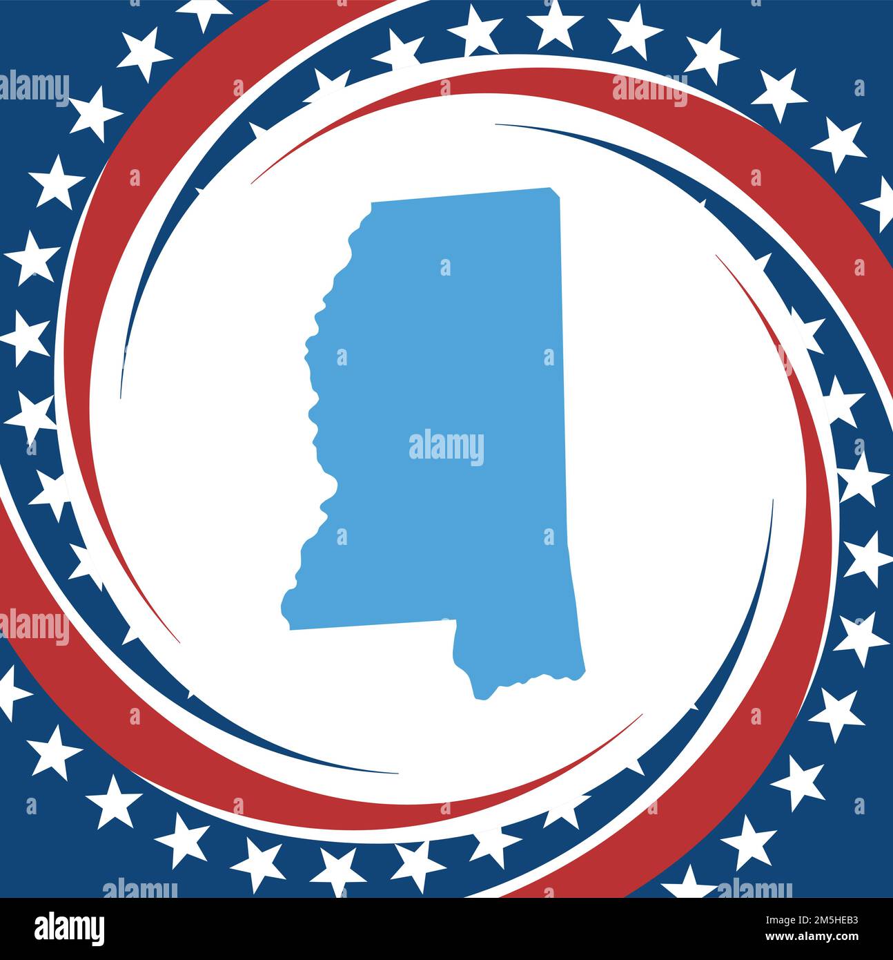 Label with map of Mississippi, vector Stock Vector Image & Art - Alamy