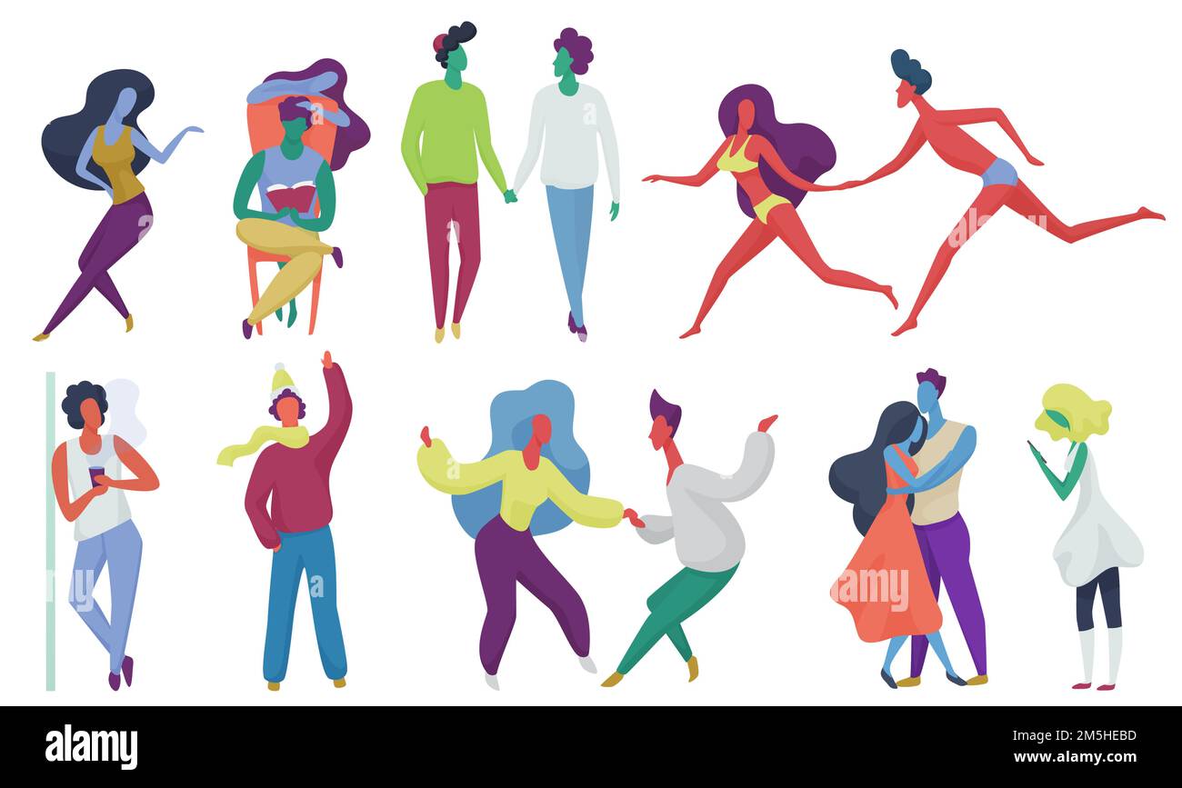 Couples couple group crowd Stock Vector Images - Alamy