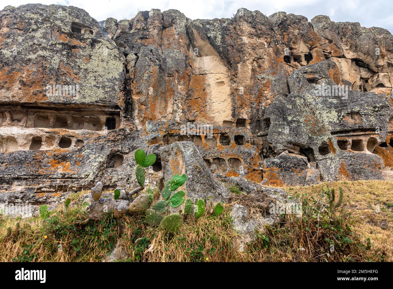 Ventanillas de Otuzco Peruvian archaeological site, cemetery in the ...