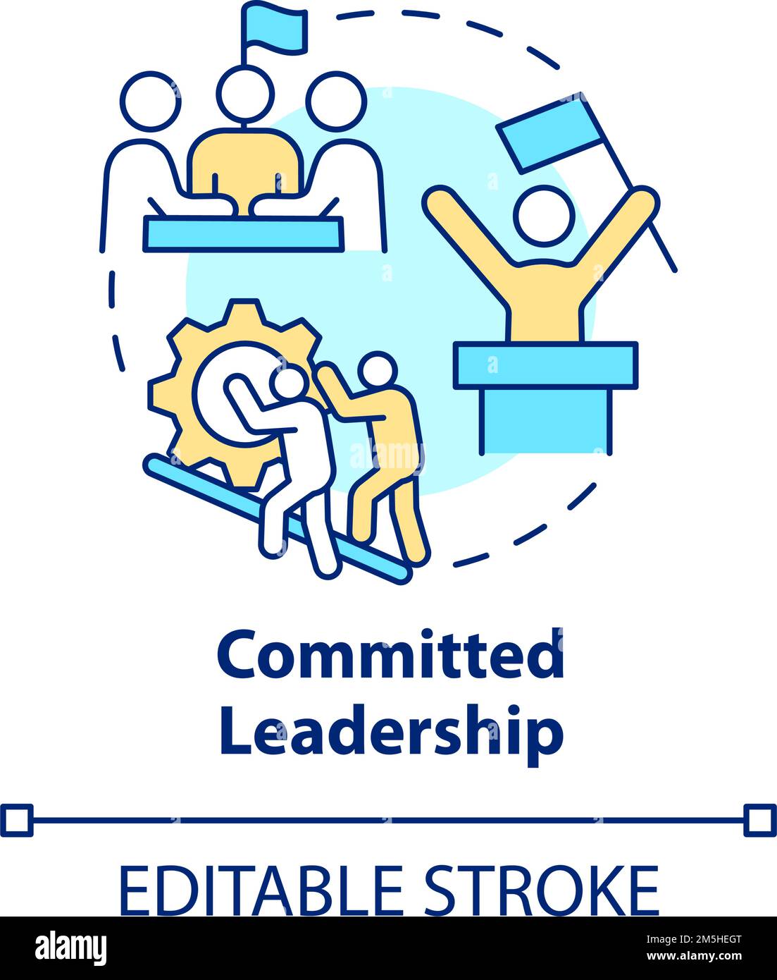 Committed leadership concept icon Stock Vector Image & Art - Alamy