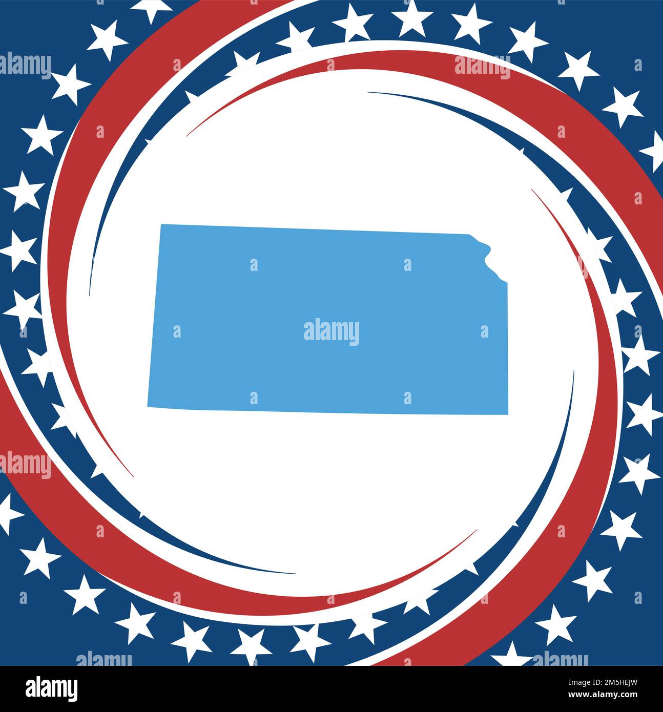 Label with map of Kansas, vector Stock Vector Image & Art - Alamy