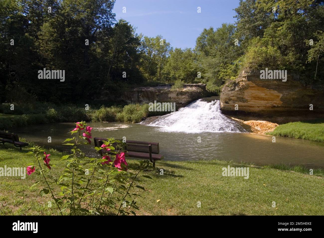 Historic Bluff Country Scenic Byway - Como Falls and Flowers. Pink ...