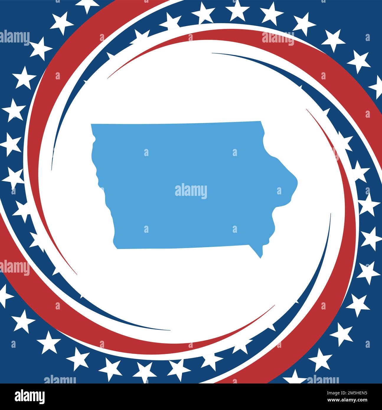 Label with map of Iowa, vector Stock Vector Image & Art - Alamy