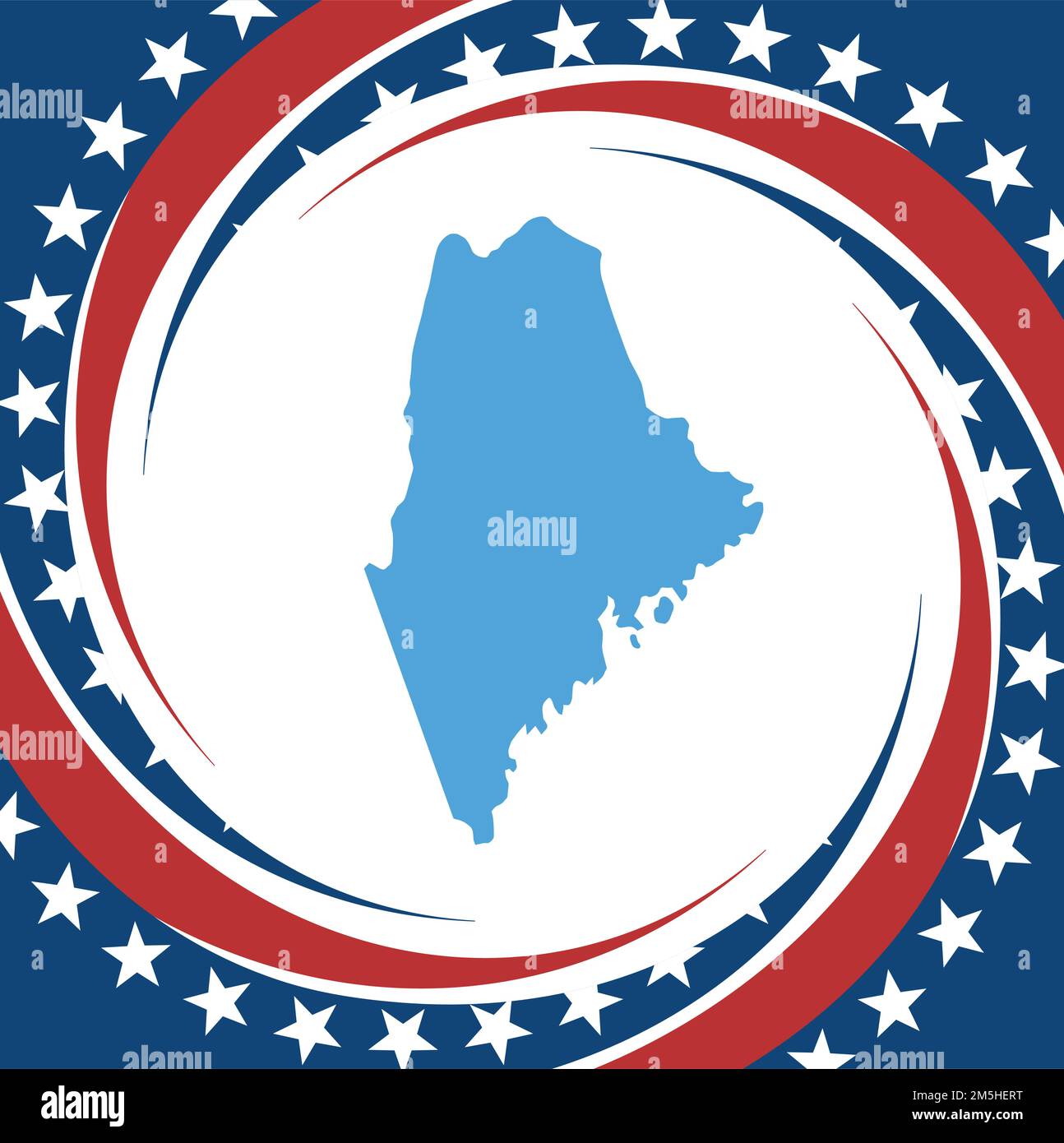 Label with map of Maine, vector Stock Vector Image & Art - Alamy