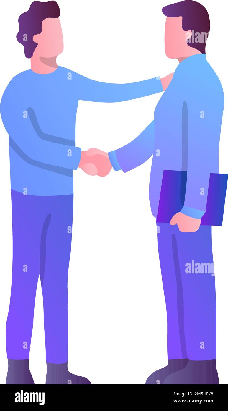Business handshake icon. Job deal vector. Employee people agreement ...