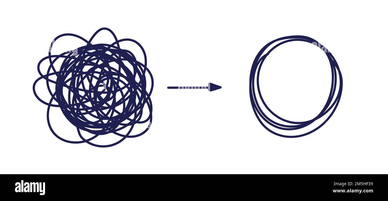 Anxious thoughts due to stress, anxiety. Psychological disorder. Mental ...