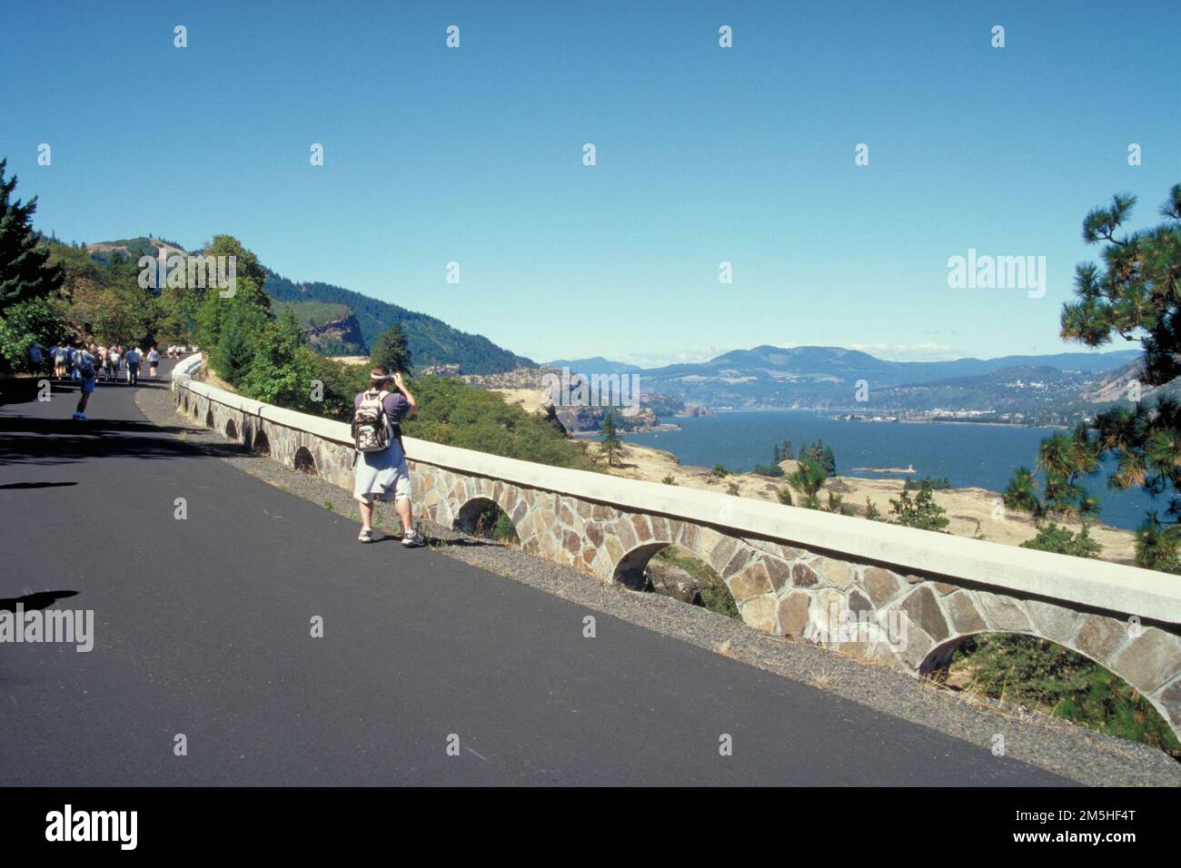 Historic Columbia River Highway - Stone Railing on the Historic ...