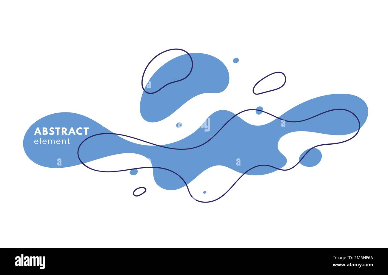 Abstract Water Shapes Organic Wave And Dynamic Blob Flat Vector
