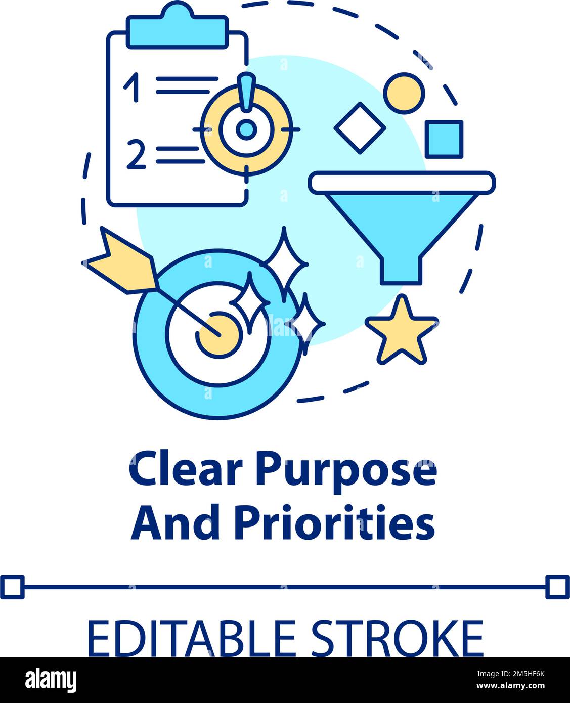 Clear purpose and priorities concept icon Stock Vector Image & Art - Alamy