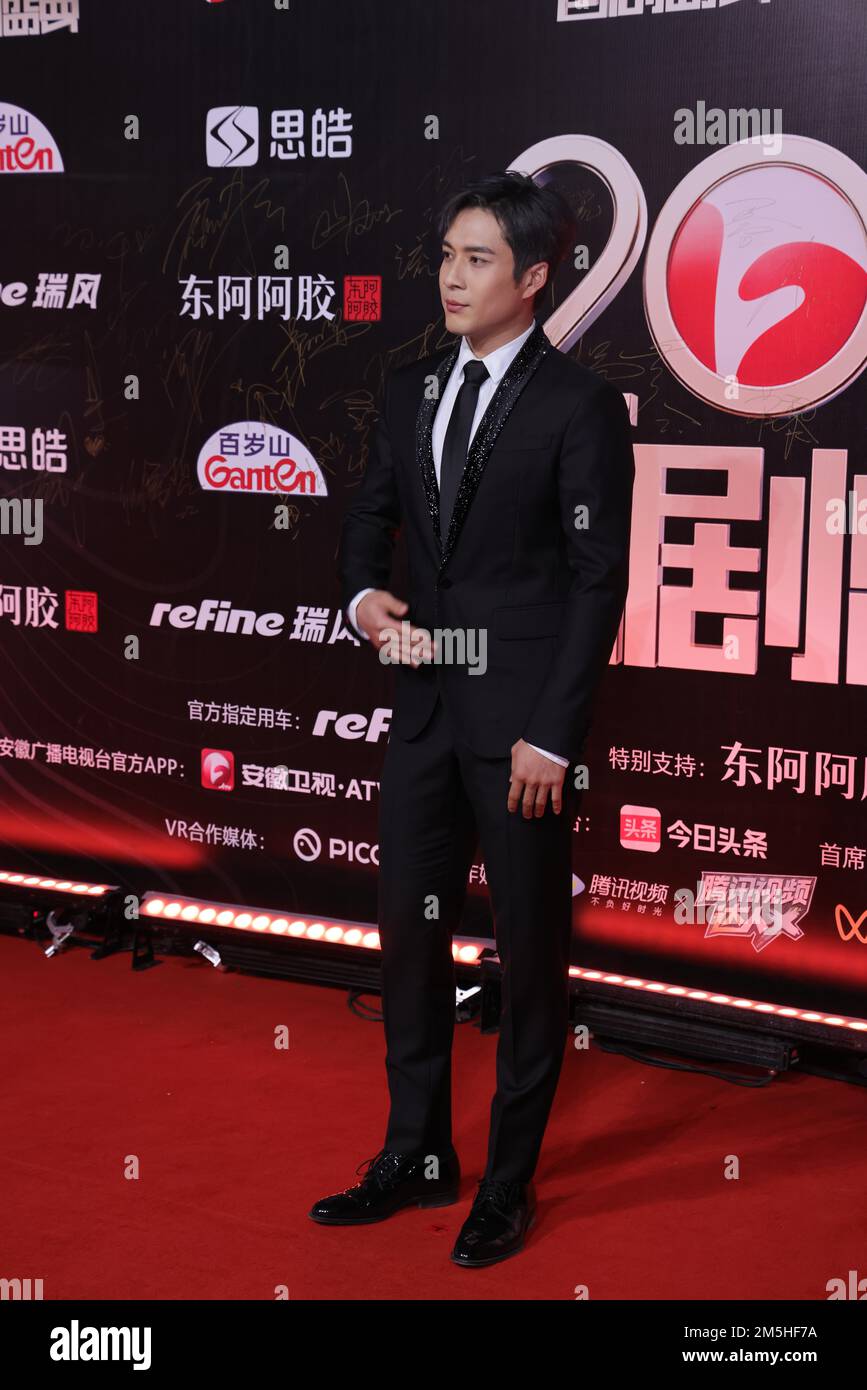 Chinese actor Elvis Han attended the 2022 China TV Drama Awards in Wuxi ...