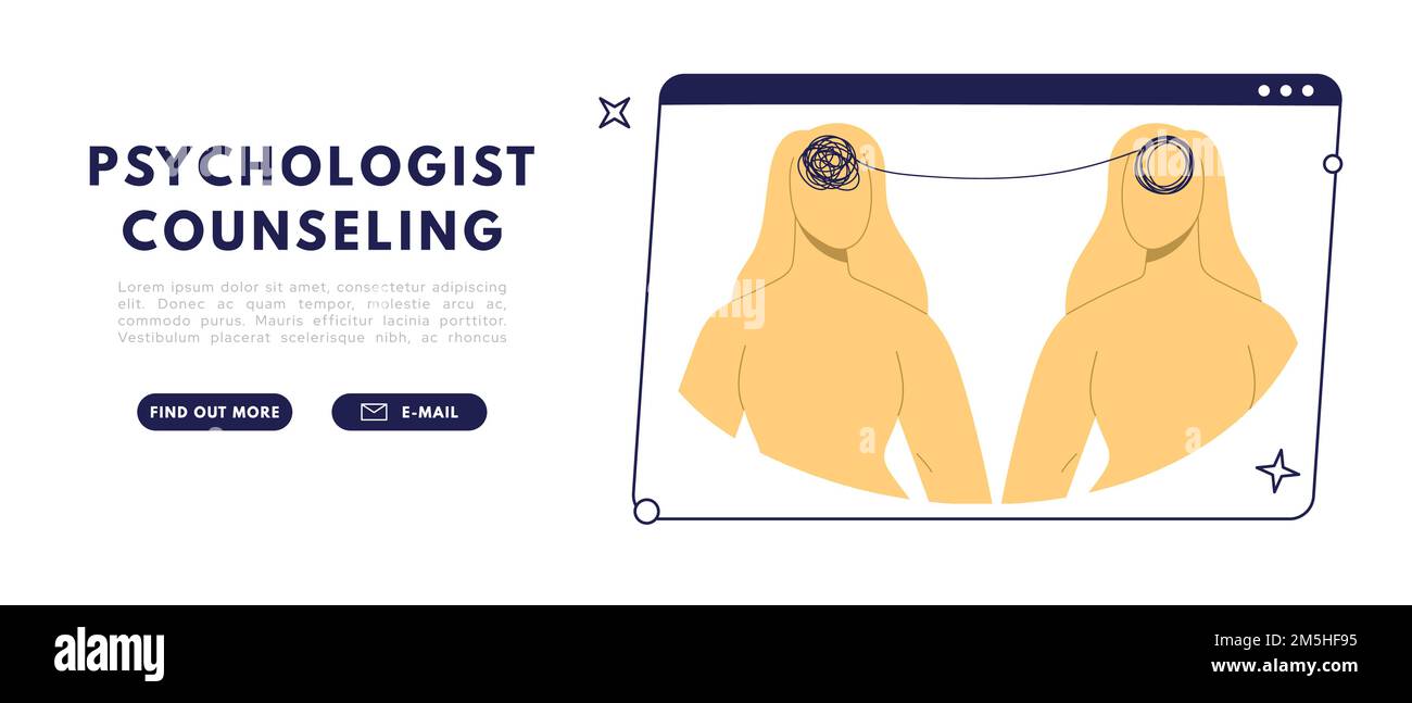 Psychotherapy practice, consulting patient online. Psychological ...