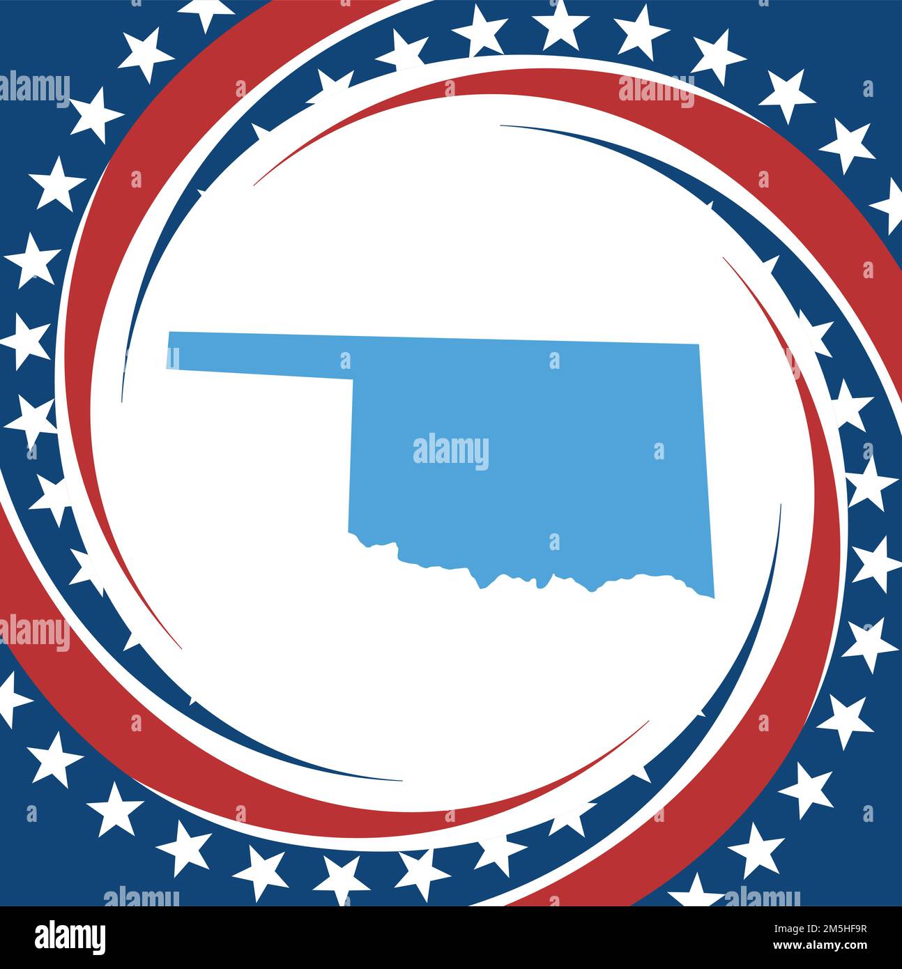 Label with map of Oklahoma, vector Stock Vector Image & Art - Alamy
