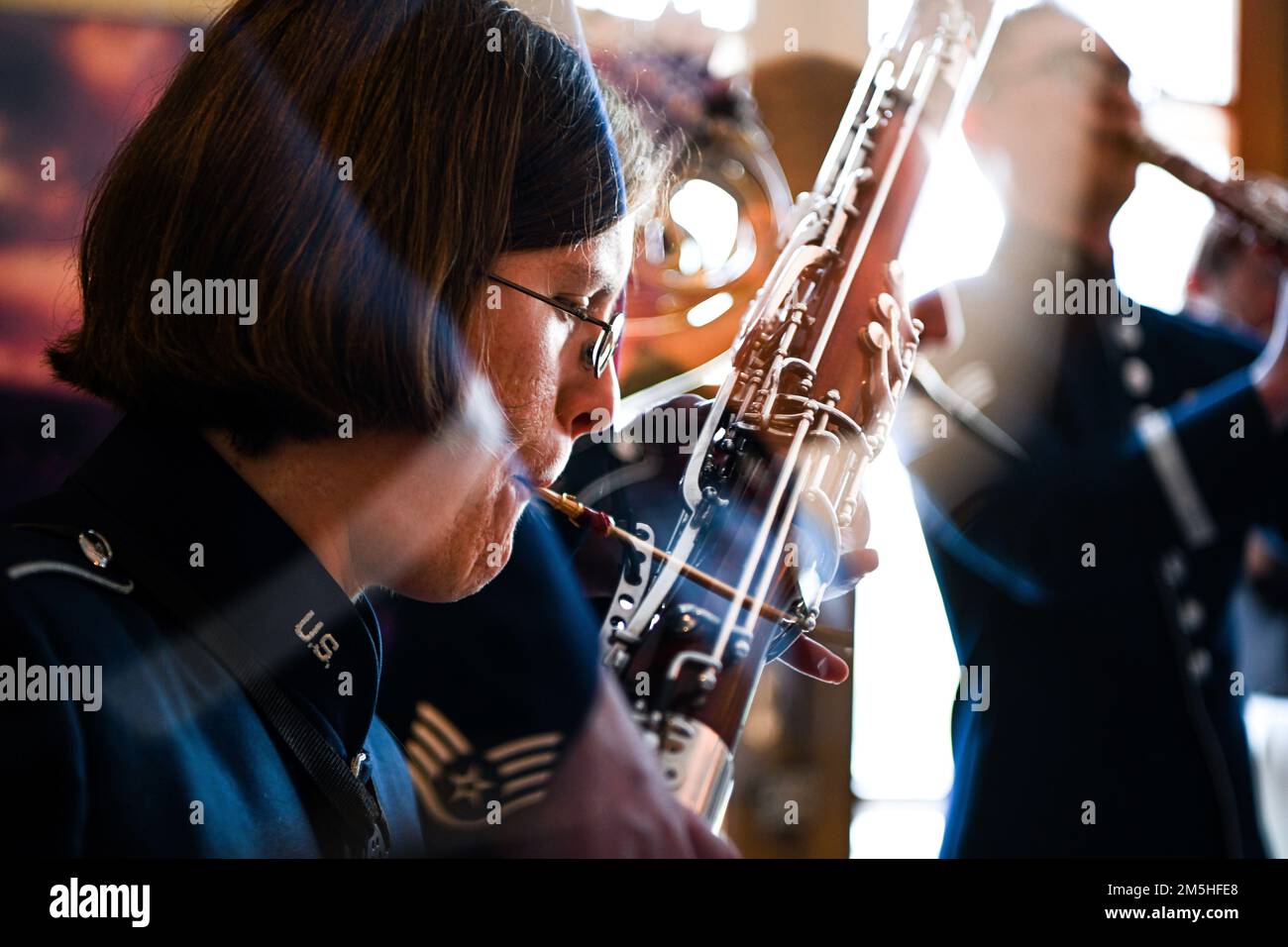 U.S. Air Force Tech. Sgt. Sarah Garing, a bassoonist for the Winds ...