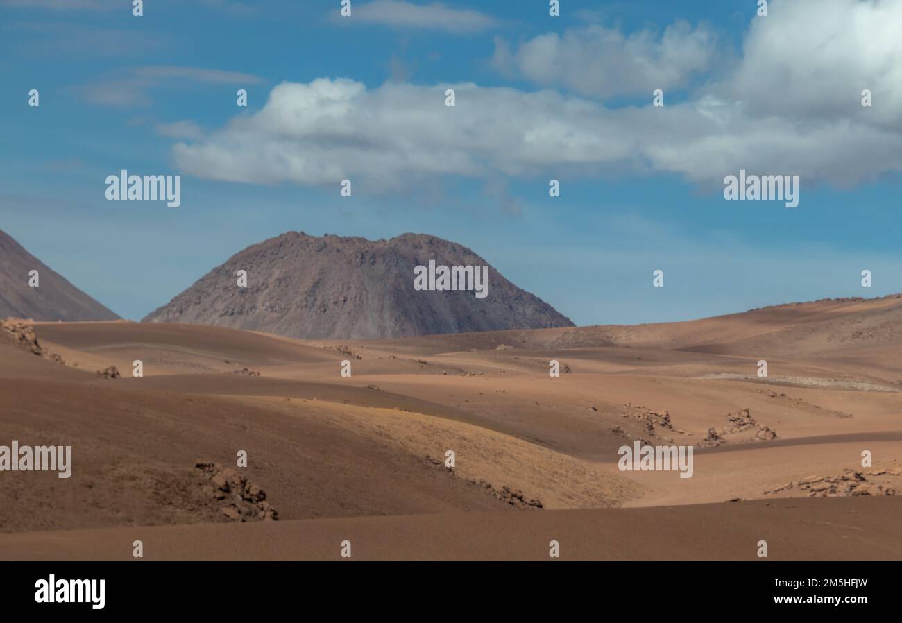 View of the Atacama Desert in Chile, the dryest desert in the world ...