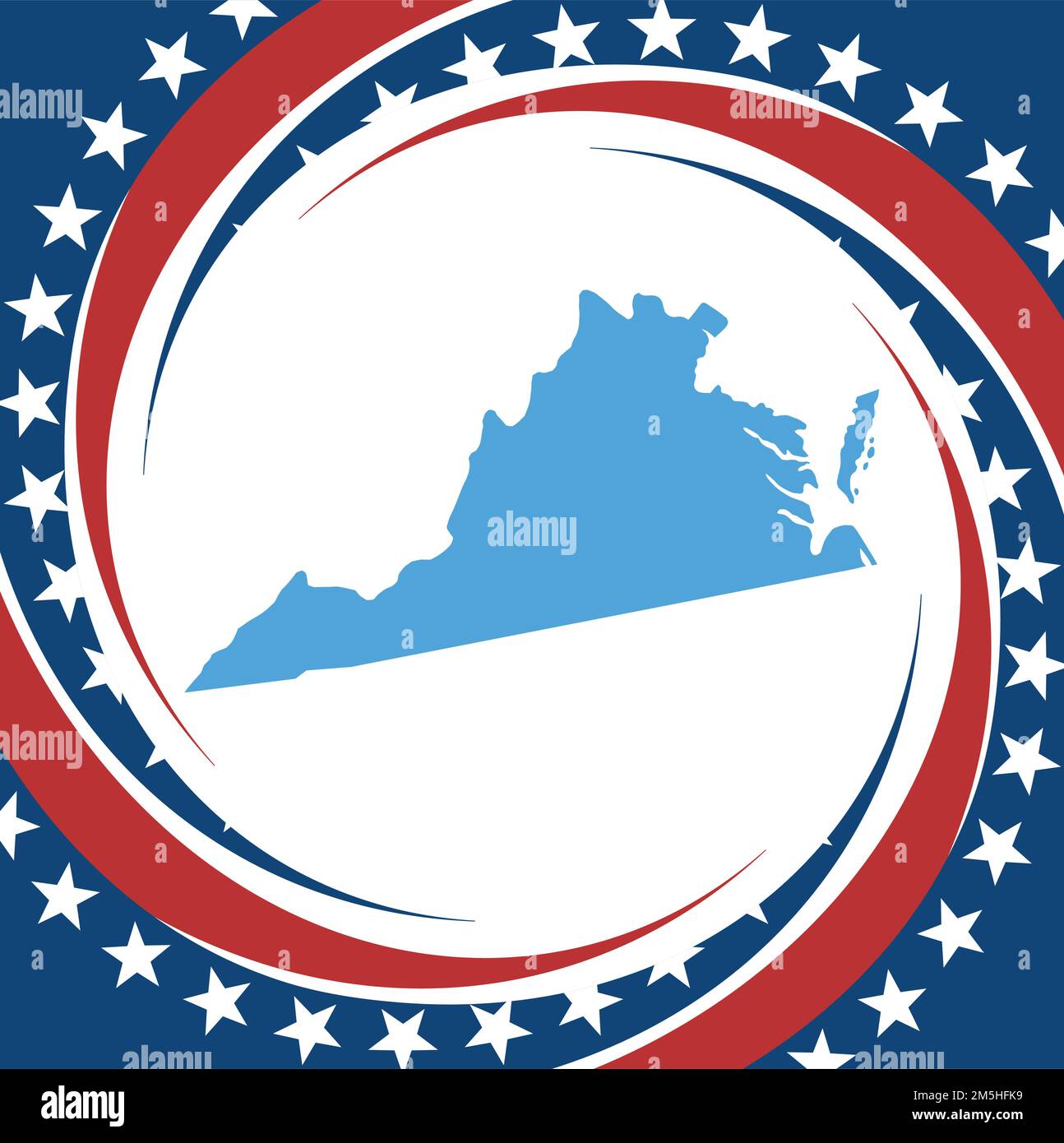Label with map of Virginia, vector Stock Vector Image & Art - Alamy