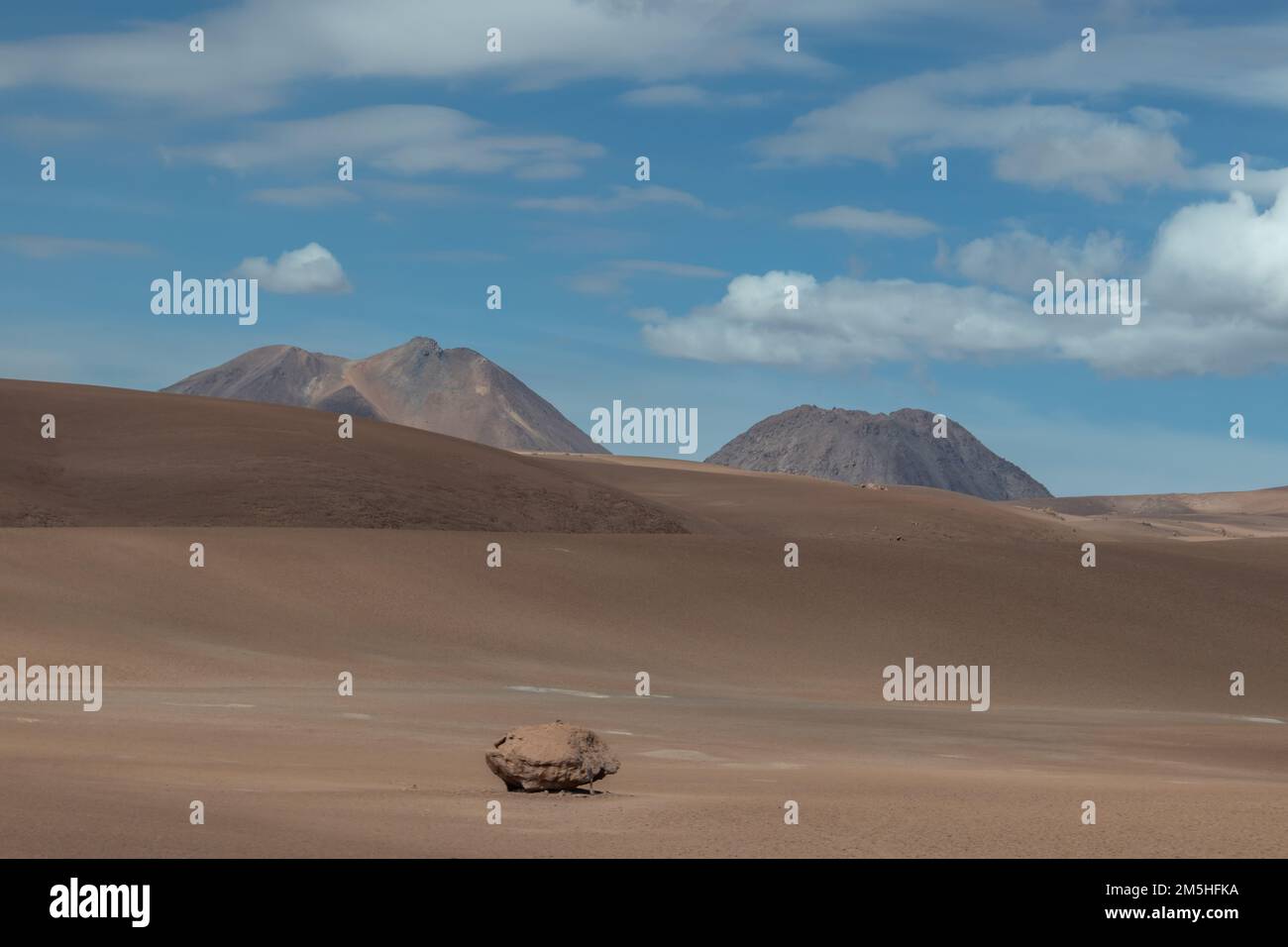 View of the Atacama Desert in Chile, the dryest desert in the world ...