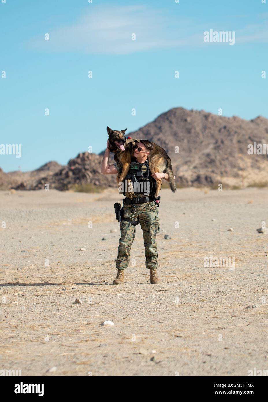 U.S. Marine Corps Lance Cpl. Joseph Ostrowski, a military working dog ...